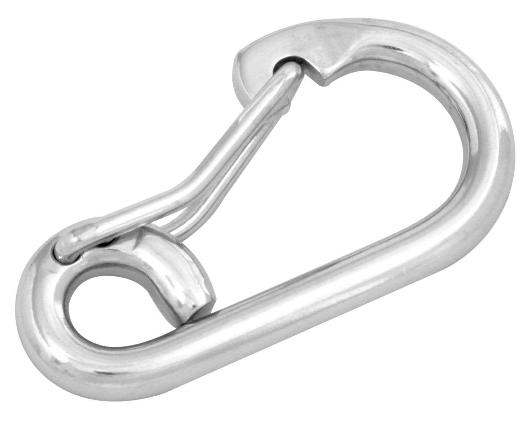 SF24301B Spring Snaps (circular hook, angled latch with eye end) - 304