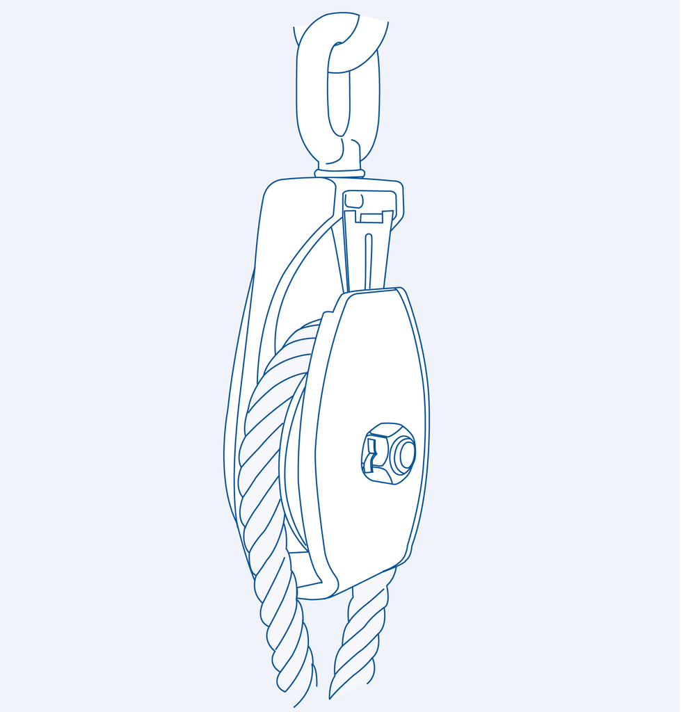 S212-E1-100 Seine block 100 mm (eye top) – Kinzi.Thailand